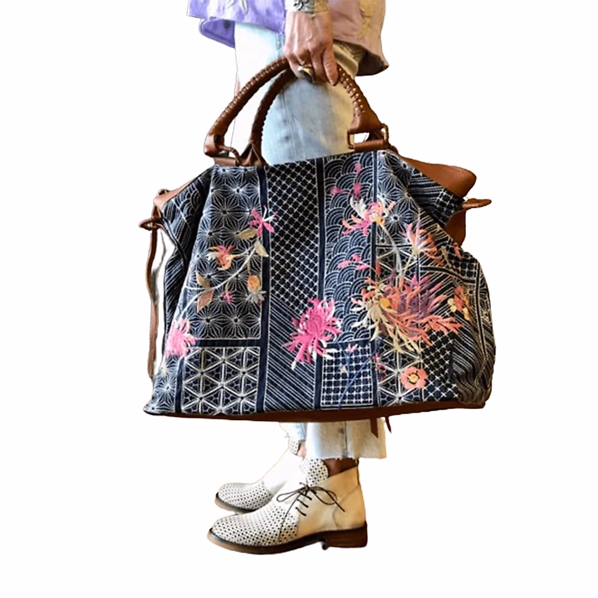 3J Workshop by Johnny Was Women's Embroidered Duffle Bag, Multi, OS