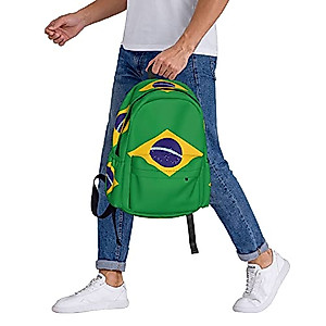 Lightweight Laptop Backpack Brazil Flag School Backpack Bookbags Schoolbag Casual Daypacks