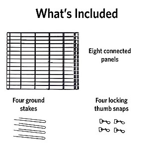 New World Pet Products 24" Foldable Black Metal Dog Exercise Pen No Door