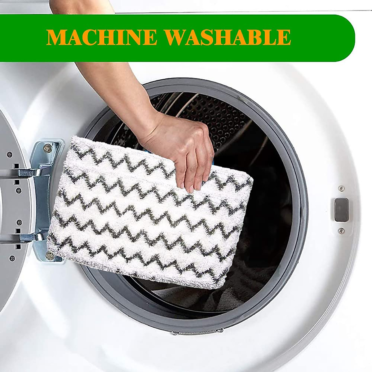 klaqian 2 Pack Steam Mop Pads for Shark S1000 S1000A S1000C S1000WM S1001C Replacement Steamer Mop Pads ，Washable Microfiber Mop Pads for All Hard Floors