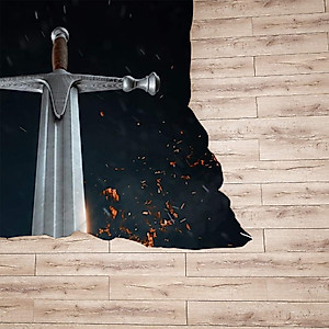 Find Sun Bedding Sets Queen Size Metal Sword Duvet Cover Set with 1 Duvet Cover and 2 Pillow Shams,Gifts for Girls Boys Teen,without Comforter