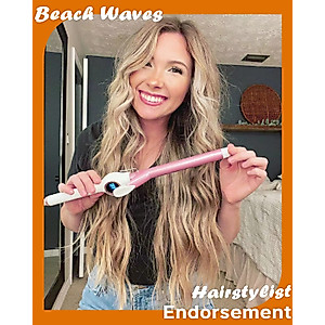 ORYNNE Ceramic Curling Iron, 3/4 Inch Barrel, Digital Temp Control, Fast Heat Up, 7 Adjustable Temperatures, 60 Min Auto Shut Off