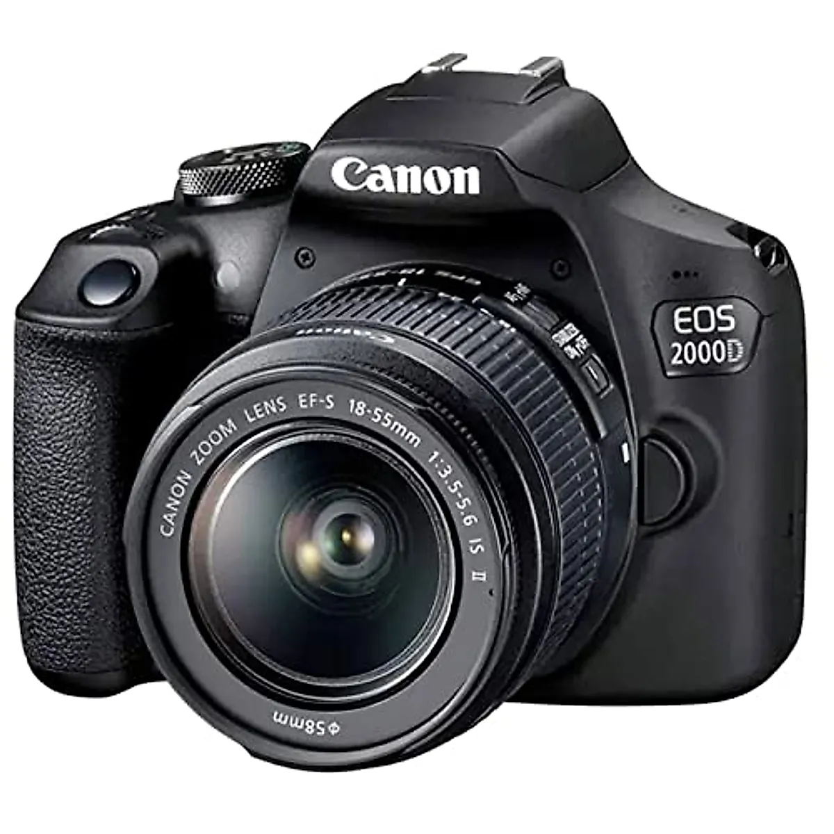 Camera Bundle for Canon EOS 2000D / Rebel T7 DSLR Camera with EF-S 18-55mm f/3.5-5.6 is II Lens and Accessories Pack (64GB, Handheld Tripod, Extra Batteries, and More) (Renewed)