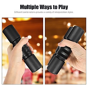 RANMING Twist Shaker ABS Double Row Shakers Percussion Instruments Medium Volumelatin Percussion Instruments for Accompaniment,Studio,Band,Drummers(Black)