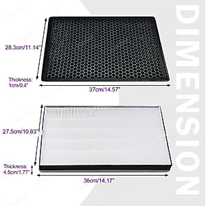 FY2420/40 FY2422/40 Replacement Filter Compatible with Phi-llips Purifier Series 2000 2000i, Replace AC2889 AC2887 AC2882 (2 Pcs)