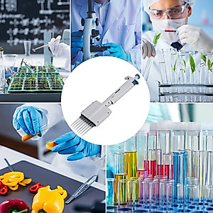 8-Channel Multichannel Pipett Adjustable Pipettor Micro Pipette High-Accurate 5-50μl + 8 Tip