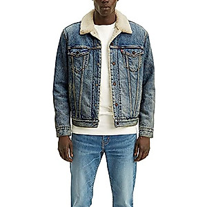 Levi's Men's Sherpa Trucker Jacket, Mustard, M