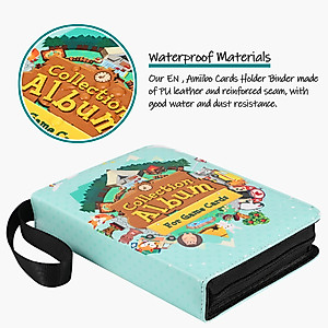 500+ Game Card Holder Compatible with Animal Crossing Mini Amiibo Cards, Cartridges Organizer Binder fit for Nintendo Switch PS Vita Games SD Memory Cards
