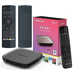 Formuler Gtv Certified Android Tv 9.0 with Bluetooth Remote Control + Free Bonus Air Mouse with Keyboard and Backlit.