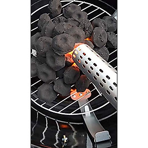 GasSaf Electric Charcoal Fire Starter Quick Lighting Charcoal, Wood for Big Green Egg, Fireplace, Fire Pits, Campfires and Others, with Built-in Blower(Mica Core)