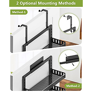 POKIPO 8-Tier Over the Door Pantry Organizer, 2 in 1 Large Door Spice Rack with Adjustable Metal Baskets, Heavy Duty Hanging or Wall Mounted Storage Organizer for Kitchen Pantry and Room Wall