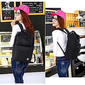 YingTech Lady Boy Girls Backpack Women Preppy School Bags For Teenagers Men Oxford Travel Bags Girls Laptop Backpack Mochila (Yellow)