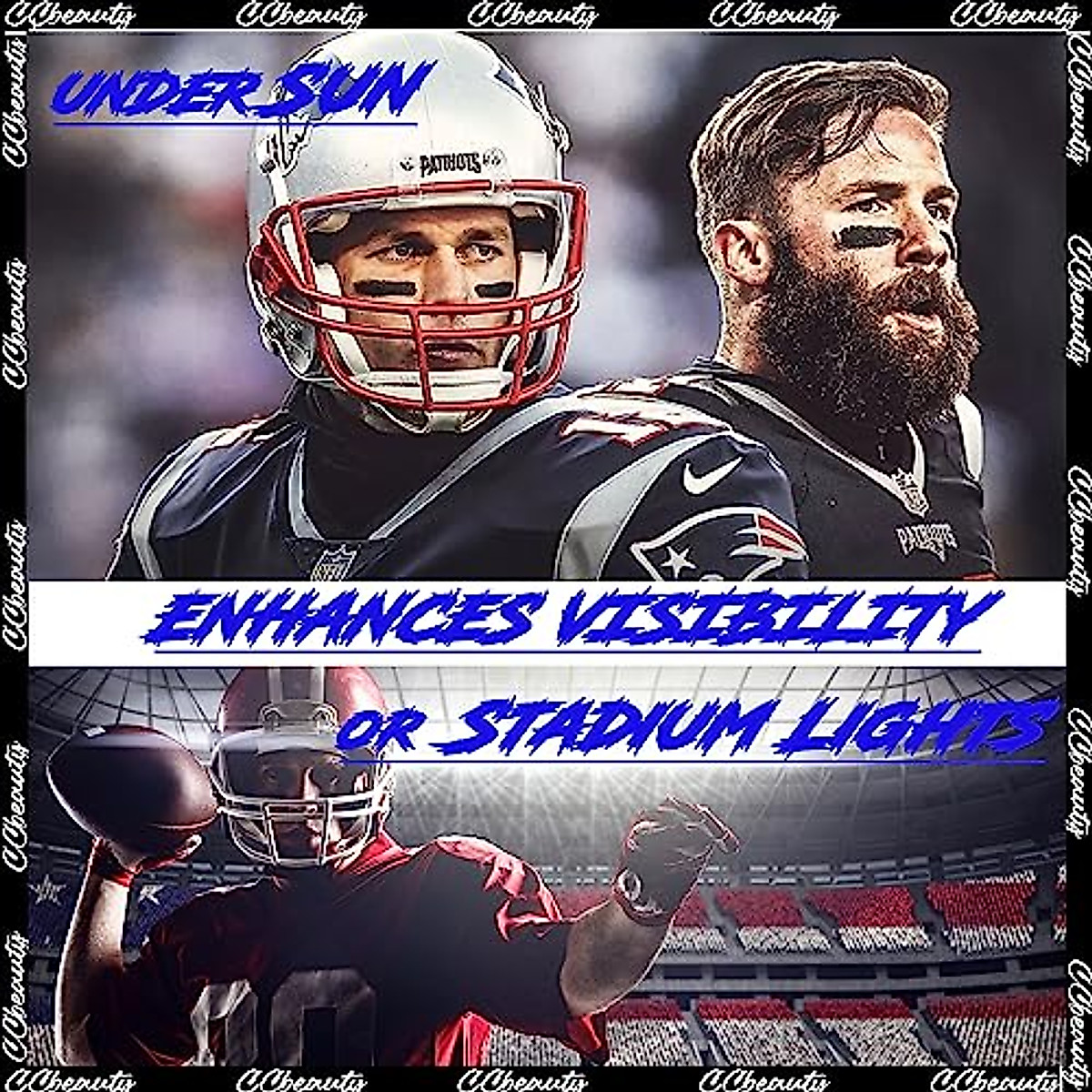 CCBeauty Eye Black, Sweatproof Eyeblack Stick For Baseball Football Softball Lacrosse, Black Face Paint Sports Grease Stick For Pro Performance, Game Day Cheer Playoffs Accessories for Players & Fans