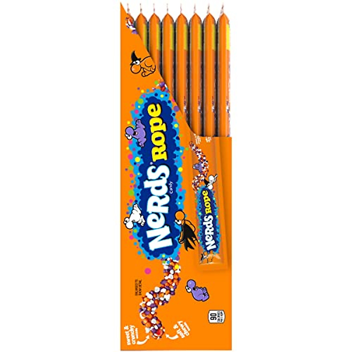 Nerds Spooky Ropes Candy, Halloween Trick or Treat Packs, 0.92oz (Pack of 24)