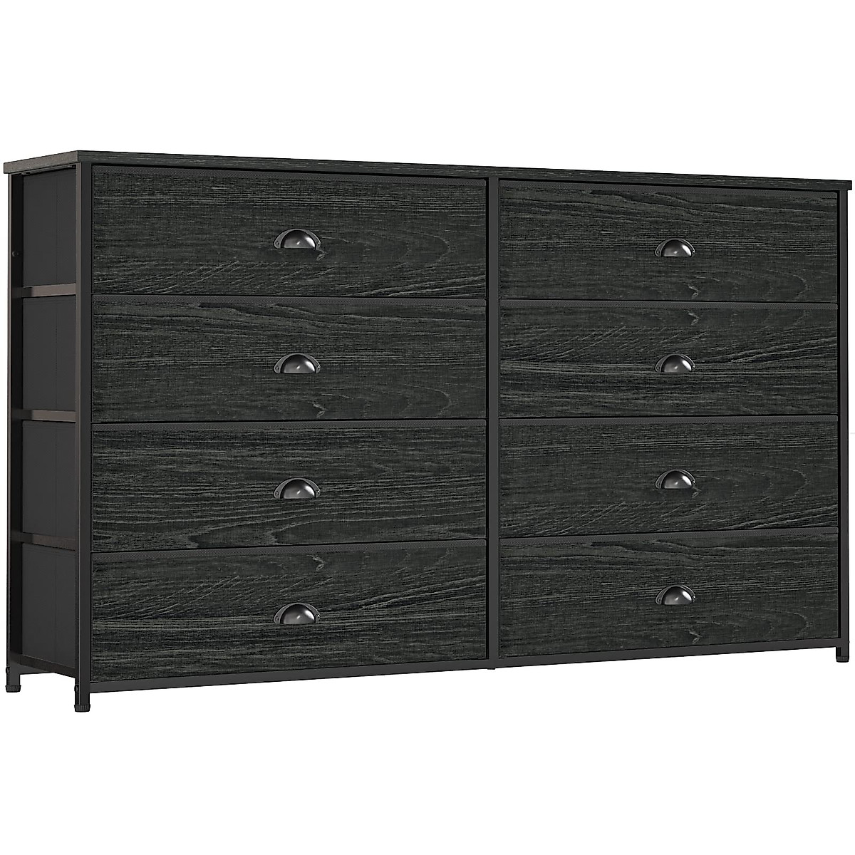 Furnulem Wide Dresser with 9 Large Drawers for 55'' Long TV Stand and 8 Drawer Dresser Wide 47'' Long, Storage Chest of Drawer for 55'' TV Stand