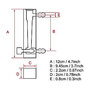 4pcs Gas Flowmeter 1‑10LPM Range Flowmeter with Control Valve Air Flowmeter 8mm Barbs for Oxygen Air Gas