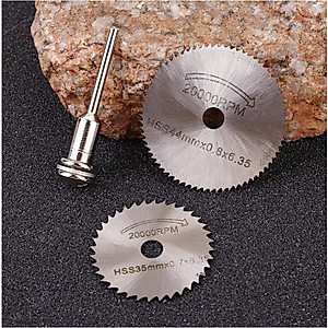YEEZUGO 6pcs 1/8" HSS High Speed Steel Circular Saw Blades for Dremel Rotary Tool W/Shank
