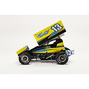 ModelToyCars 2022 Winged Sprint Car, #13 Justin Peck - Acme A1822007-1/18 Scale Diecast Car