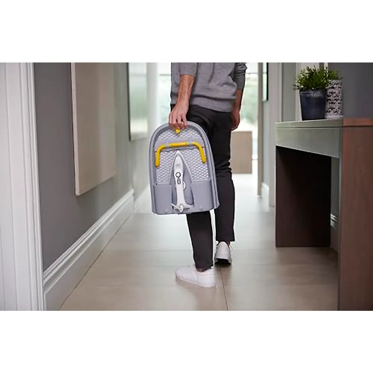Joseph Joseph Folding Tabletop Ironing Board with Iron Holder, Compact, Space-Saving, Grey/Yellow