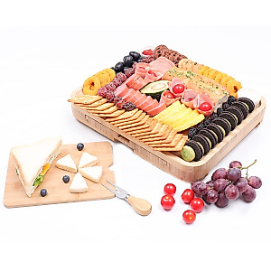Charcuterie Boards Cheese Boards Set with Knife Set for House Warming Gifts New Home Decor, Anniversary Birthday & Wedding Gifts for Couple, Bridal Shower Gift for Women