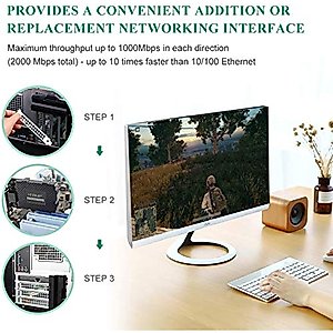 EDUP Gigabit Ethernet PCI Express PCI-E Network Card 10/100/1000Mbps RJ45 LAN Adapter Converter for Desktop PC