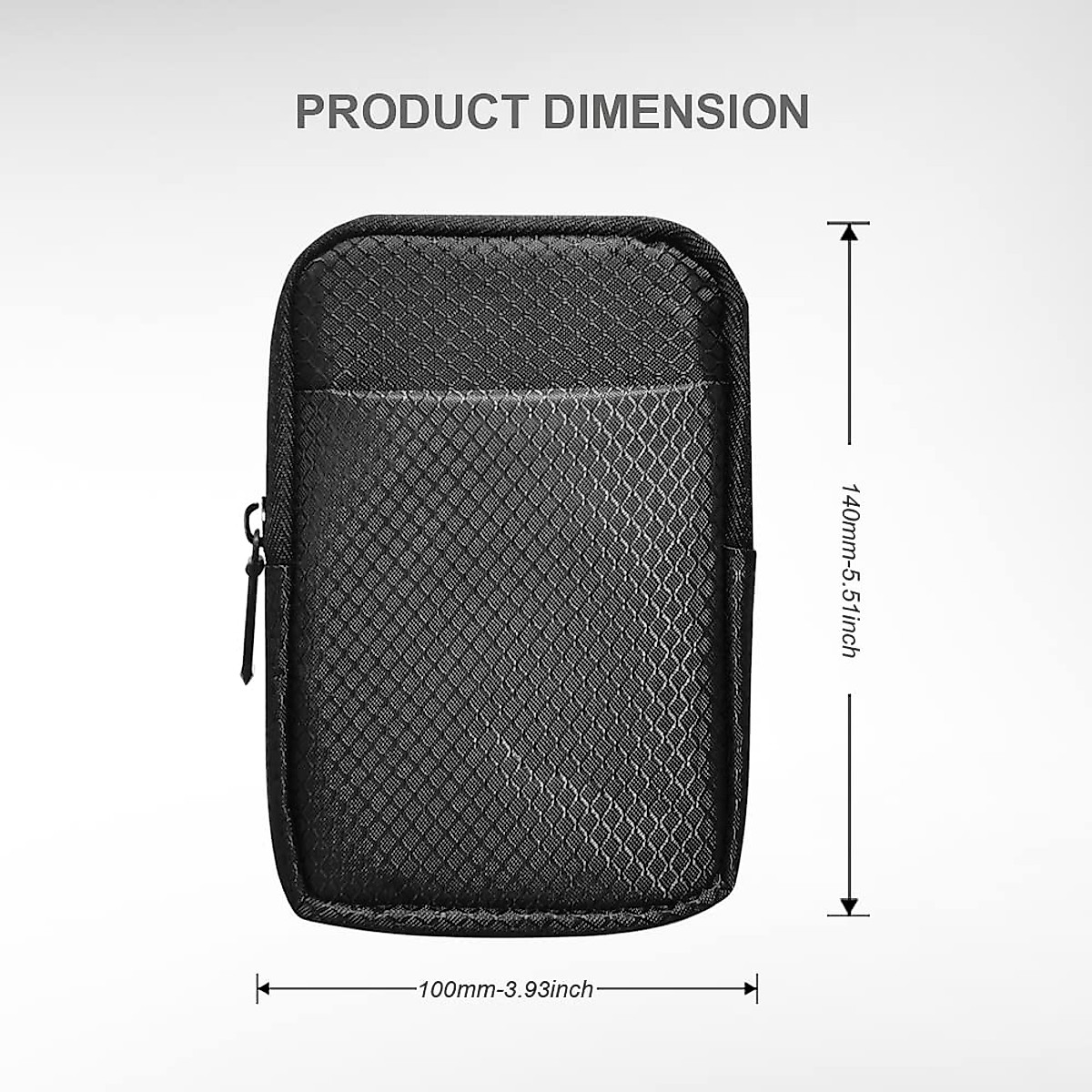 Hard Drive Bag 2.5'' Hard Drive Carrying Case Storage Organizer Multi-Purpose Universal Carry Pouch Compatible with Western Digital WD Elements Seagate Etc