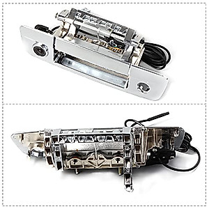EWAY Tailgate Handle Backup Reverse Camera for 2009-2017 Dodge Ram 1500 2500 3500 Rear View Vehicle Safety Night Vision Backing Replacement Camera (Chrome)
