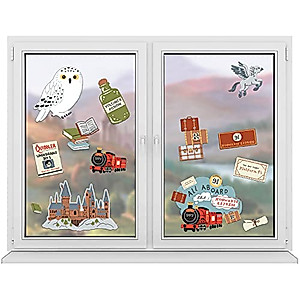 Conquest Journals Harry Potter Magic by Birth Window Clings, Over 30 Individual Window Clings to Celebrate Your Little Keeper, Reusable, No Residue