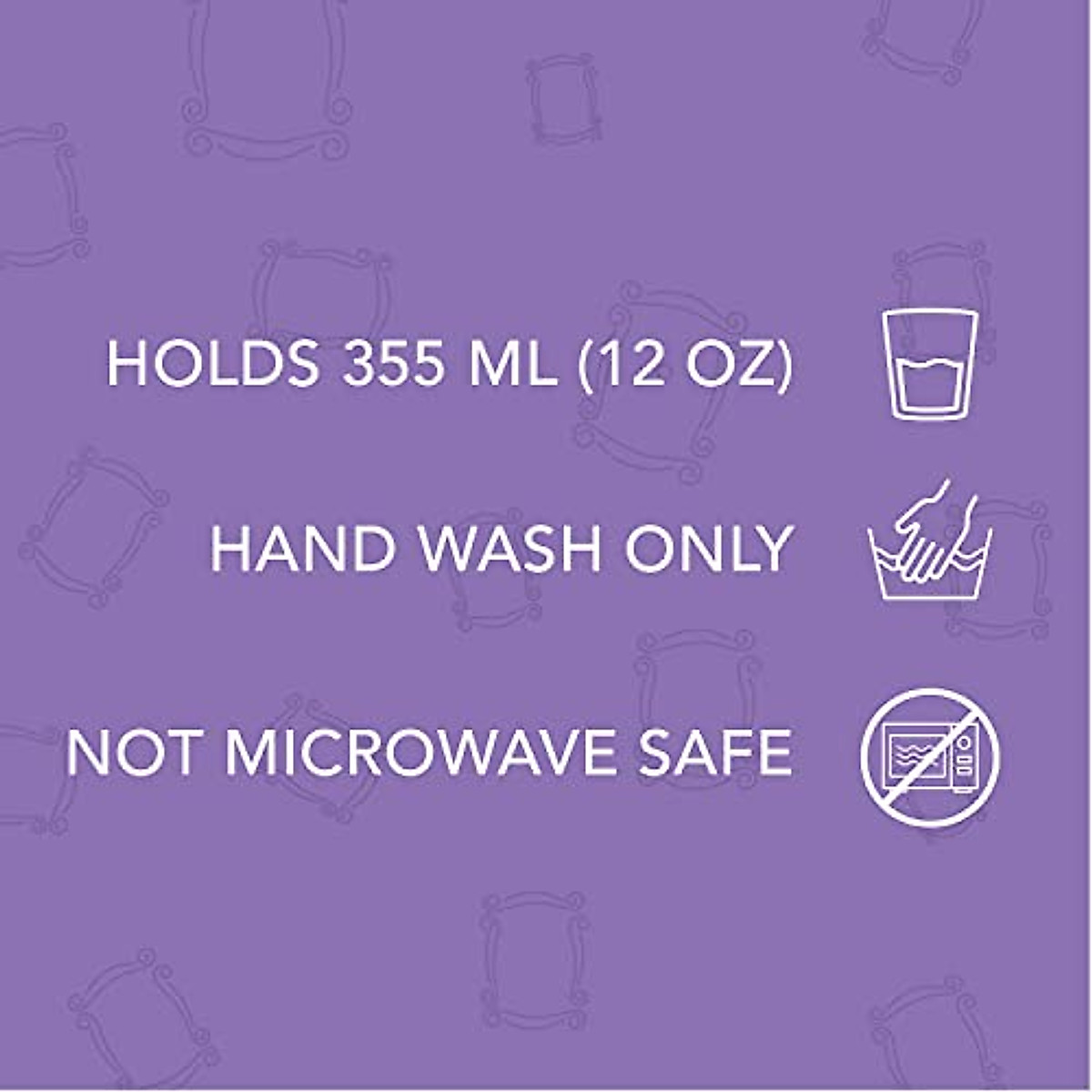 Paladone Friends Friends TV Show Coffee Mug, Monica's Purple Door Yellow Peephole Frame Design. Friends Coffee Cup, Friends Tv Show Merchandise