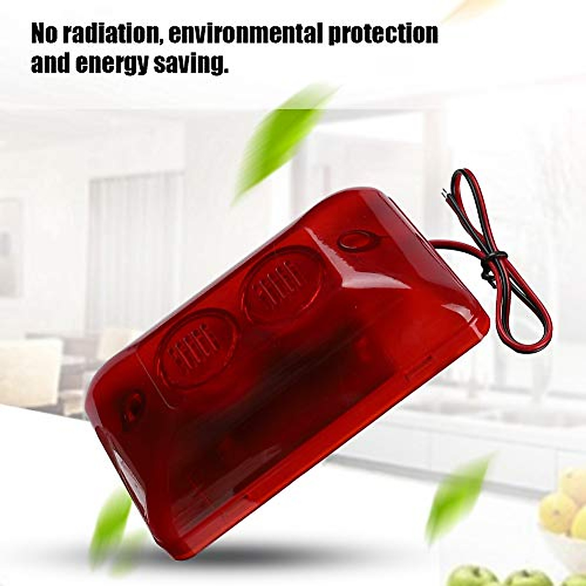 12V 15W Wired Strobe Siren,Sound and Light Alarm System,Sound Alarm Strobe Flashing Red Light 120dB for Home Security