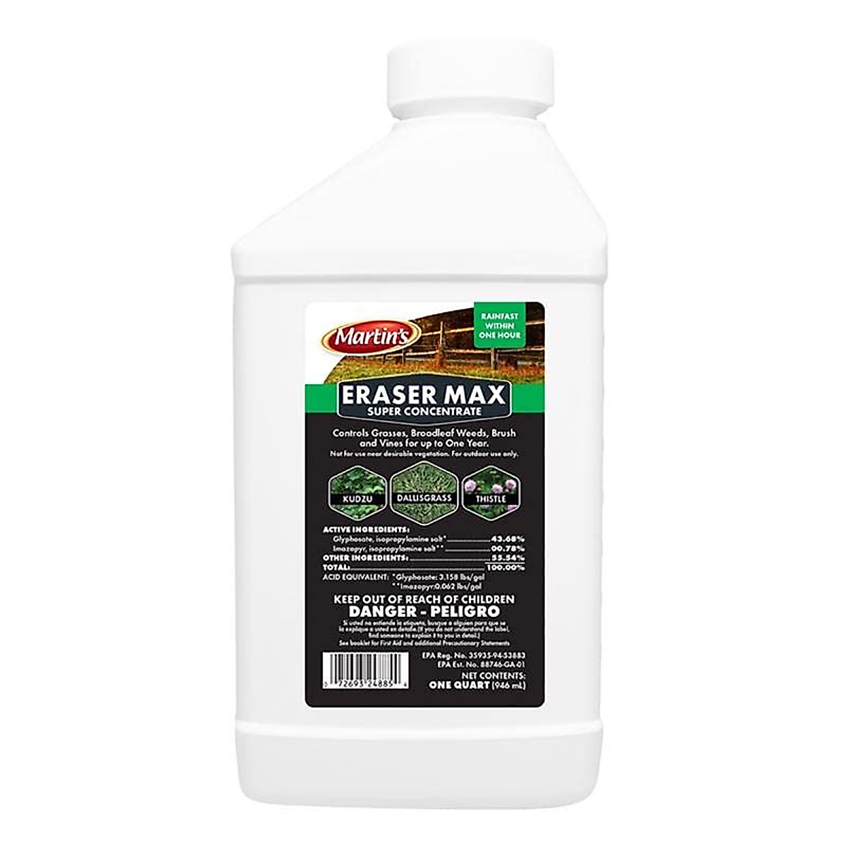 CONTROL SOLUTIONS 82002488 1 Quart Eraser Max Super Concentrated Herbicide Weed Killers