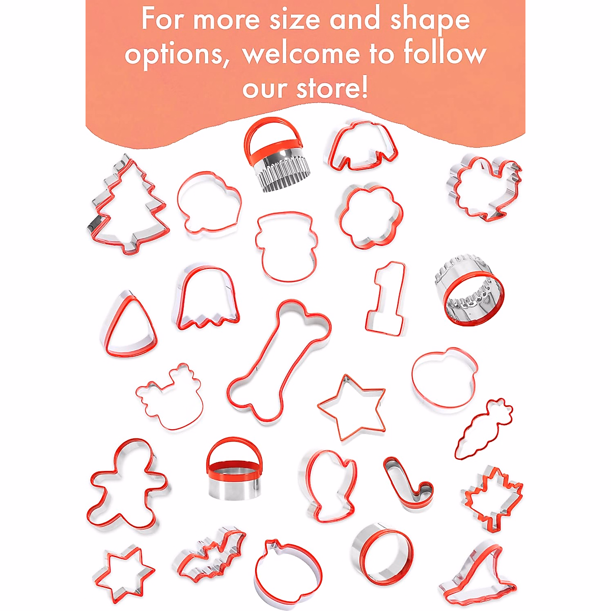 3Pcs Large Biscuit Cutter 3", 4", 5", Fluted Round Cookie Cutters for Baking, Sandwiches Cutter, Scone Cutter, Coated with Soft PVC for Protection