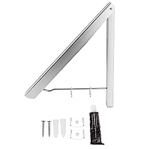 plplaaoo Clothes Drying Rack,Wall Mounted Drying Rack,Durable Aluminum Folding Clothes Drying Rack,Retractable Clothes Hanger Rack for Laundry Room Closet Storage Organization(Silver)