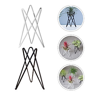TEHAUX 4pcs Flower Stand Geometric Plant Stand Pots for Outdoor Plants Planters for Indoor Plants Pots for Indoor Plants Modern Plant Stands Tillandsia Stand Wall Mount Air Office Metal