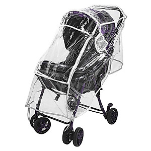 Troller Net, Waterproof All-Round PVC Stroller Rain Cover, Travel for Baby Protection Baby(EVA Half-Open Window rain Cover)