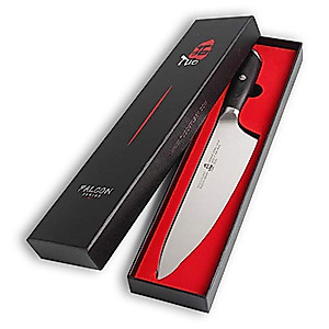 TUO Chef Knife 8 inch - Kitchen Chef Cooking Knife Japanese Gyuto Knife - German HC Steel with Pakkawood Handle - FALCON SERIES with Gift Box