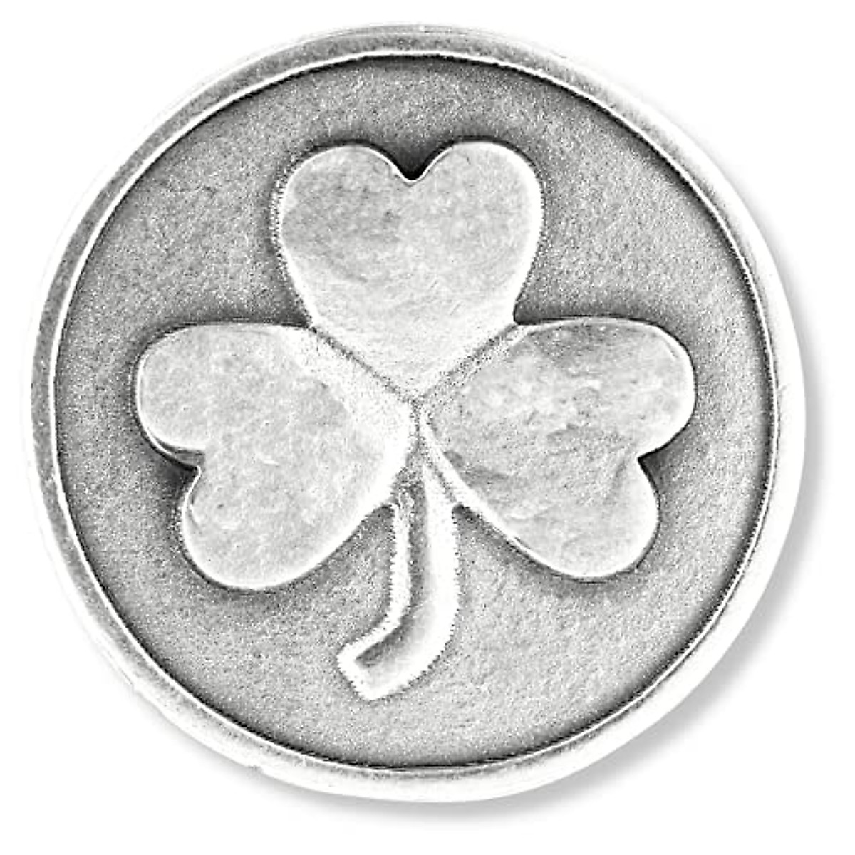 Pack of 3 - Shamrock 3 Three Leaf Clover Good Luck Pocket Token Charm Coin with Prayer for Health and Happiness, Catholic Coin St. Patrick's Day