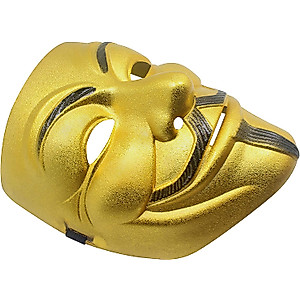 Udekit Hacker Mask V for Vendetta Mask for Kids Women Men Halloween Cosplay Costume