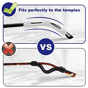 SMARTTOP Eyeglass Ear Grips Sleeve 8Pairs Upgrade anti-slip Silicone Eyeglasses Temple Tips Sleeve Retainer Glasses Ear hooks