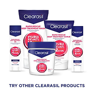 Acne Treatment Facial Cleansing Pads- Clearasil Gentle Prevention Daily Clean Pads with Salicylic Acid Acne Medication, 90 Count (Pack of 3)