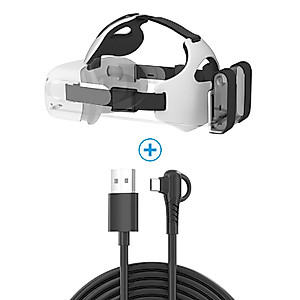 Head Strap & 16.4ft/5m USB C Long Link Cable for Oculus Quest 2 VR Headset