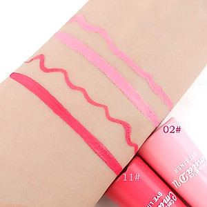 evpct 2Pcs Hot Pink Rose Red Liquid Eyeliner Set Waterproof Neon Bright Light Pink Eye Liner Liquid Pen Pencil for Women Eyes delineadores de colores para ojos delineador de ojos contra el agua 02&11