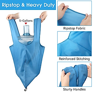 MOWPOG Reusable Grocery Bags, Extra Large Shopping Bags, Colorful Heavy Duty Tote Bag with Handle, Washable Foldable Polyester (5, Red, Orange, Green, Blue, Purple)