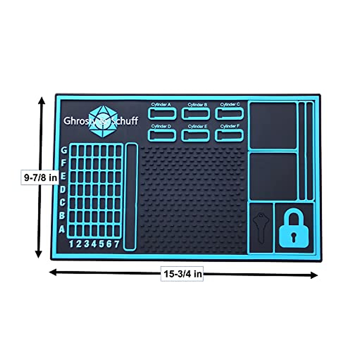 Rubber Work Mat for Lock Picking, Pinning Mat for Lock Picking Tools or Lock Smith Kits, Lockpicking Set Beginner, Lock Pinning Mat, Lock Rekeying Kit, Worktable Mat