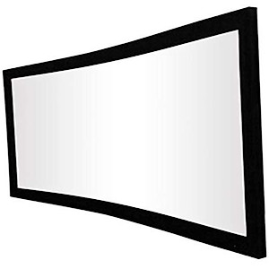 4K 16:9 White Woven Acoustic Transparent Customize HD 3D Curved Fixed Frame Projector Screen for Home Cinema Projection Screen (Size : 180 inch)