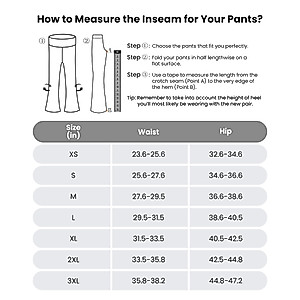 Promover Capri Pants for Women Yoga Pants with Pockets Wide Leg Cropped Pants for Casual Summer High Waisted Flare Legggings(Black,XXL,23")