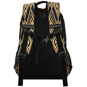 Boccsty Geometric Gold Greek Key Kids Backpack for Boys Girls Backpacks Preschool Toddler BookBags Kindergarten Elemetary School Bags