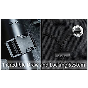 High Back Patio Chair Covers Waterproof Heavy Duty Stackable Outdoor Bar Stool Cover Black Patio Furniture Covers Outside Lounge Deep Seat Covers, Lawn Chair Covers, High Back with Lock Hole-2 Pack