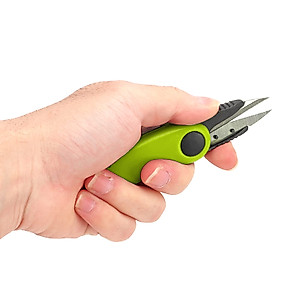 VGEBY Fishing Fold Scissor Shrimp Shaped Fishing Line Scissor Fishing Tackle Fold Scissor Fishing Line Cut Clipper(3# Yellow Green) Kneepad Other Fishing Tools And Accessories