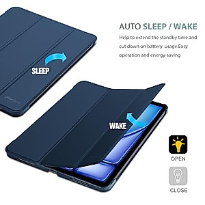 ProCase Smart Case for iPad Air 6th Generation 11 inch M2 2024/10.9 Air 5th Generation 2022/10.9 Air 4th 2020, Protective Cover for iPad Air 6 5 4 Gen -Navy